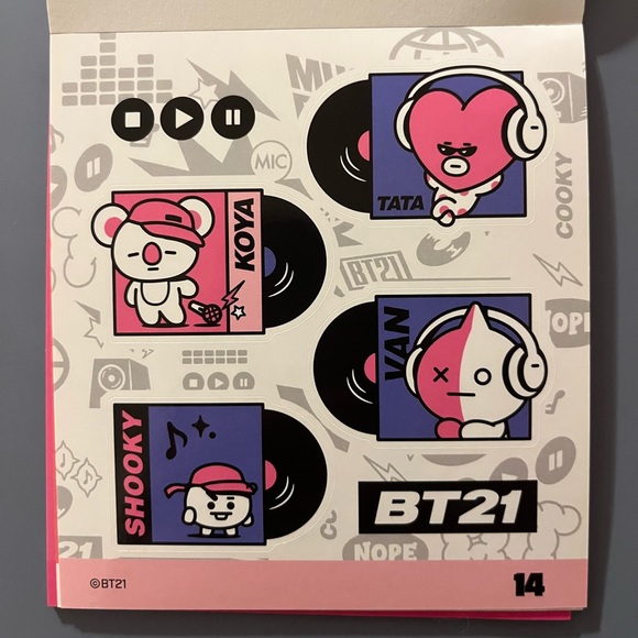 line friends | Office | Bts Bt2 Sticker Sheets Vinyl Run Club ...
